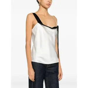 TOM FORD Silk Asymmetric Strap Tank Top