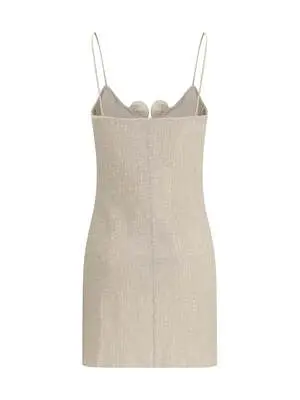 Magda Butrym Sleeveless Crêpe Beach Mini Dress - Cream