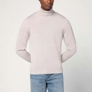 DRUMOHR DRUMOHR Greige Wool Turtleneck Sweater White