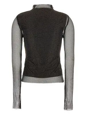 Sportmax High-neck Fishnet Top