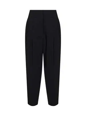 TOTEME Black Viscose And Wool Balloon Trousers - Multicolor