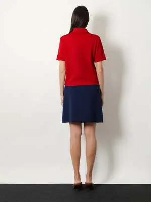 Miu Miu Polo Shirt With Lettering Logo Patch