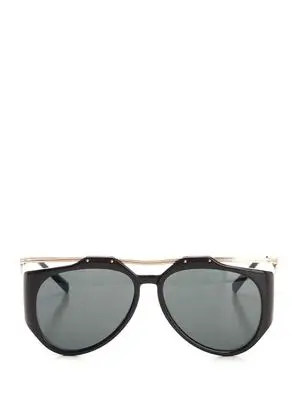 Saint Laurent Amelia Aviator Sunglasses - Black