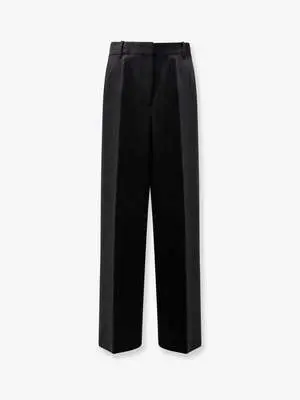 TOTEME Viscose And Wool Trousers - Black