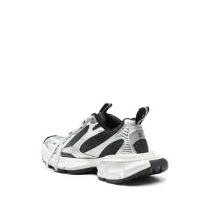 Balenciaga Metallic Trainers - Silver