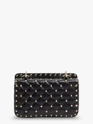 Valentino Garavani Rockstud Spike Leather Shoulder Bag With Iconic All-over Studs - Multicolor