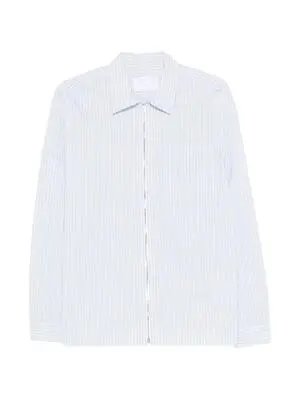 Prada Striped Shirt With Full Zip - White