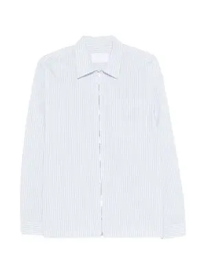 Prada Striped Shirt With Full Zip - White