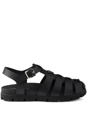 Prada Rubber Fisherman Sandals - Black