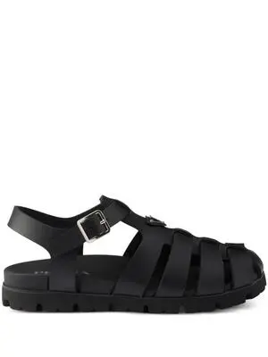 Prada Rubber Fisherman Sandals - Black