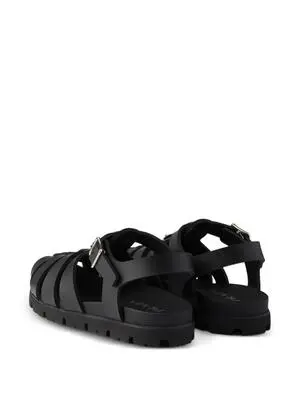 Prada Rubber Fisherman Sandals - Black