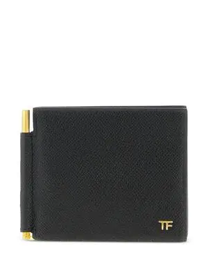 TOM FORD Grained Leather Money Clip Wallet - Black