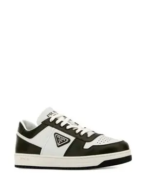 Prada Downtown Two-tone Leather Sneakers