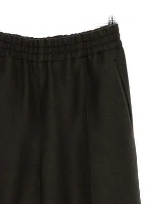 AMI Paris Wool Wide-leg Trousers - Multicolor