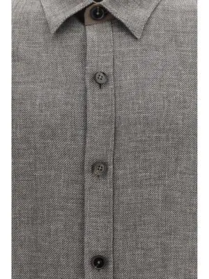 Zegna Cashmere, Linen, And Silk Overshirt - Gray