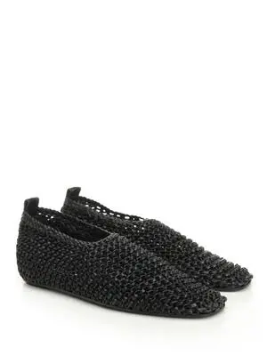 TOTEME Woven Leather Ballerinas
