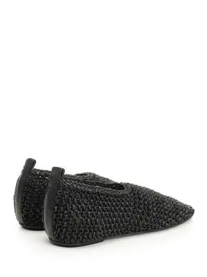TOTEME Woven Leather Ballerinas