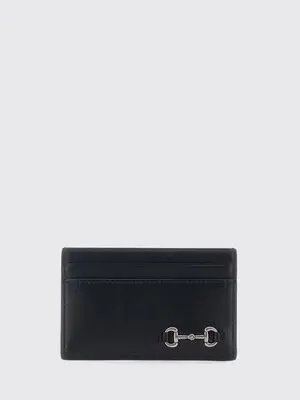 Gucci Horsebit Five-slot Smooth Calfskin Card Holder - Black