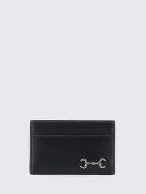 Gucci Horsebit Five-slot Smooth Calfskin Card Holder - Black