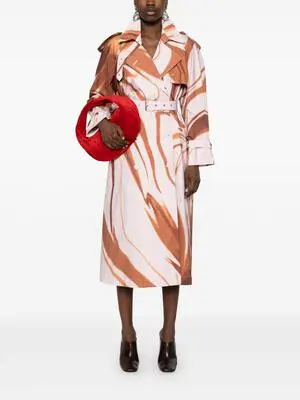 Dries Van Noten Risto Printed Cotton Trench Coat