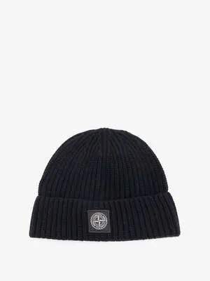 Stone Island Geelong Virgin Wool Hat - Black