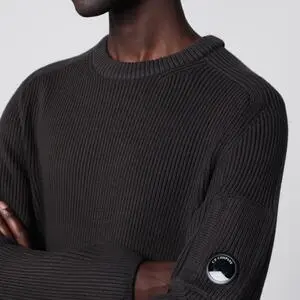 C.P. COMPANY Cotton-blend Ribbed Sweater - Blue