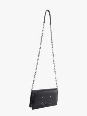 MAISON MARGIELA Four Stitches Leather Crossbody Bag - Black