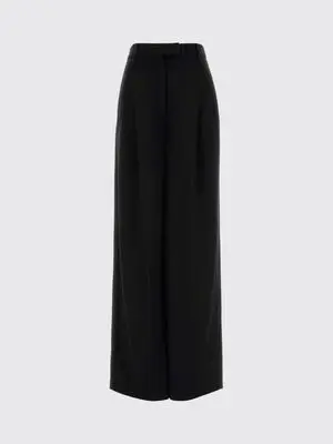 Prada Cashmere Wide Leg Trousers - Black