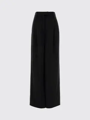 Prada Cashmere Wide Leg Trousers - Black