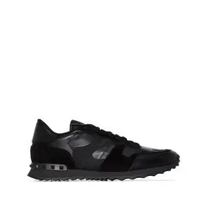 Valentino Garavani Camouflage Rockrunner Sneakers - Black