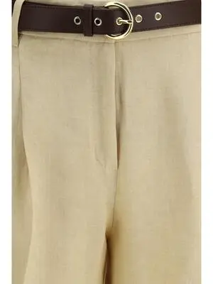 Max Mara Mstsumero Pants In Linen Batavia