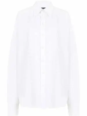 Dolce & Gabbana Lace-trimmed Cotton Shirt