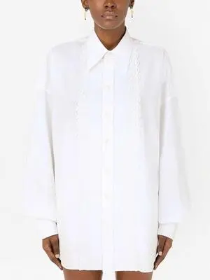 Dolce & Gabbana Lace-trimmed Cotton Shirt