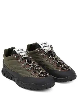 Miu Miu Technical Fabric Lace-up Sneakers