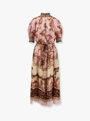 Zimmermann Aster Billow Silk Long Dress - Multicolor