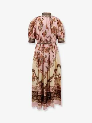Zimmermann Aster Billow Silk Long Dress - Multicolor