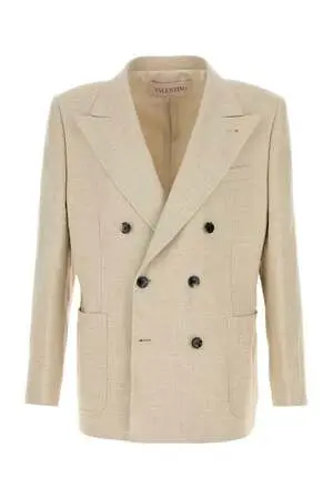 Valentino Garavani Beige Linen Blend Blazer