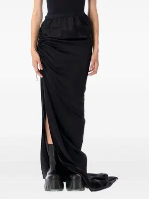 Rick Owens Silk & Nylon Long Skirt - Multicolor