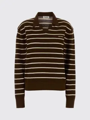 Miu Miu Striped Cotton Blend Pullover