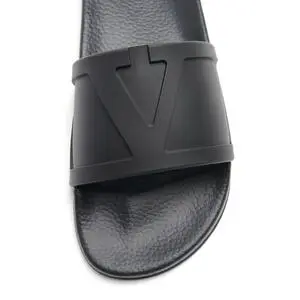 Valentino Garavani Vlogo Signature Slides - Black