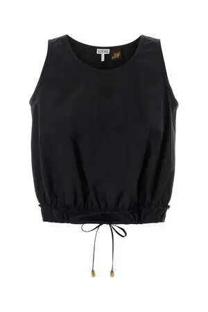 LOEWE Loewe Paula's Ibiza Women Black Poplin Paula S Ibiza Top