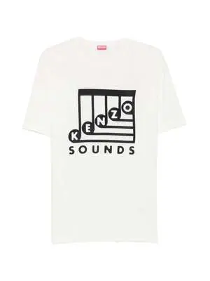 Kenzo Sounds T-shirt With Embroidery - White