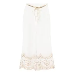 Zimmermann Trousers Palazzo Pants - White