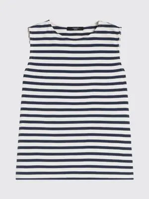 Max Mara Striped Cotton Top - Cream
