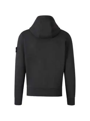 Stone Island Zip-up Hoodie With Logo Patch