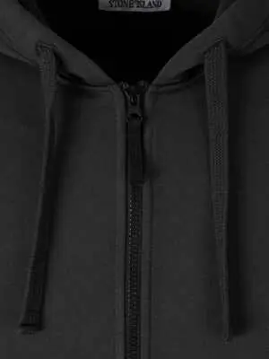 Stone Island Zip-up Hoodie With Logo Patch