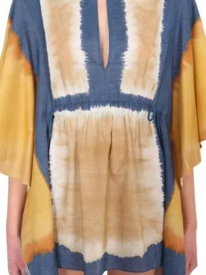 Alberta Ferretti Tie Dye Print Caftan