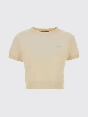 Prada Cropped Cotton T-shirt - Yellow