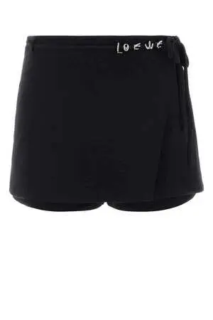 Loewe Cotton Blend Shorts - Black