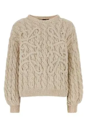 Loewe LOEWE Cotton Blend Oversize Sweater Brown
